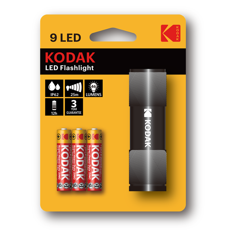 9 LED Flashlight – Kodak Batteries